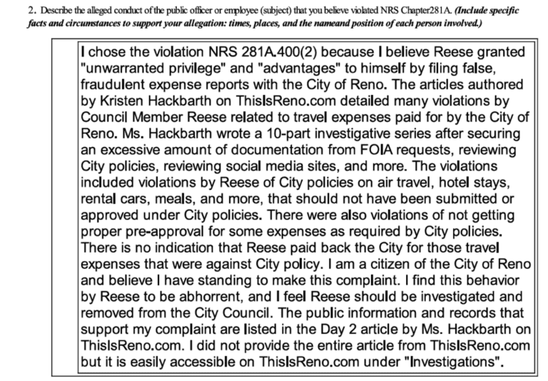 Reno Councilman Devon Reese Slapped With Two New Ethics Complaints ...