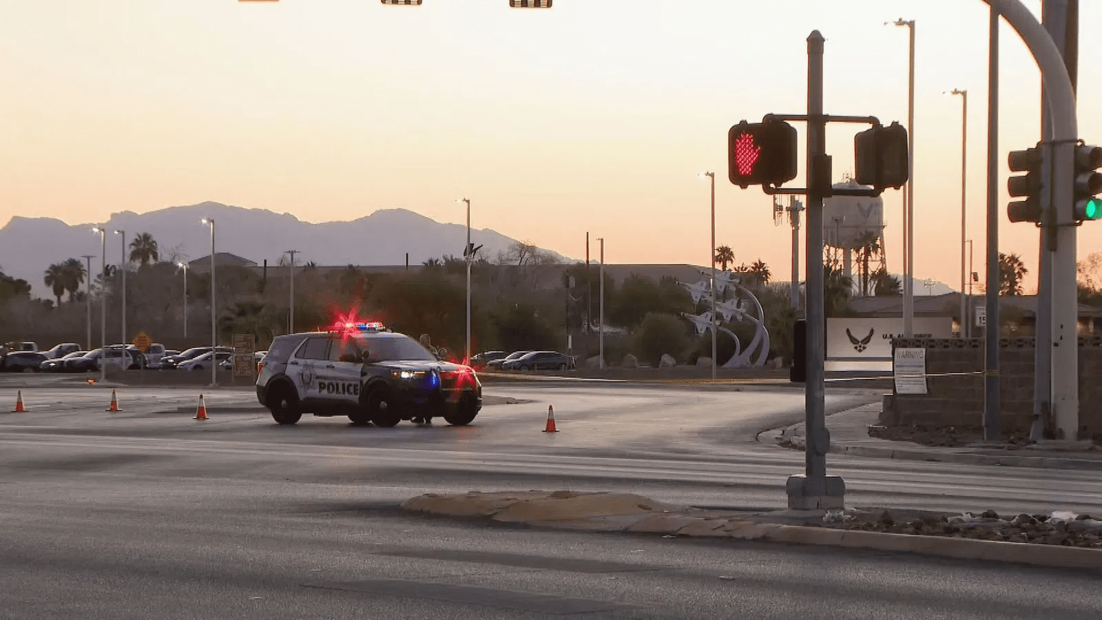 Suspect Shot After Firing at Nellis AFB Gate; Main Entrance Closed ...